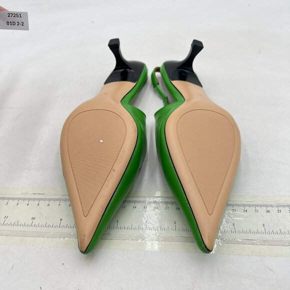 FSJ | Shoes | Fsj Green Kitten Heel Slingback Sandal Pointy Toe Sexy Pumps Walking Shoes | Poshmark